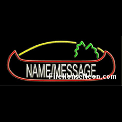 Fire House Neon Signs - Custom Neon Sign with Canoe