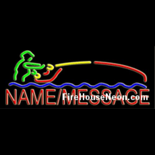 Fire House Neon Signs - Custom Neon Sign with Fisherman